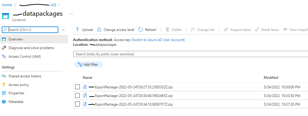 Data export via Power automate and Data management package API in ...
